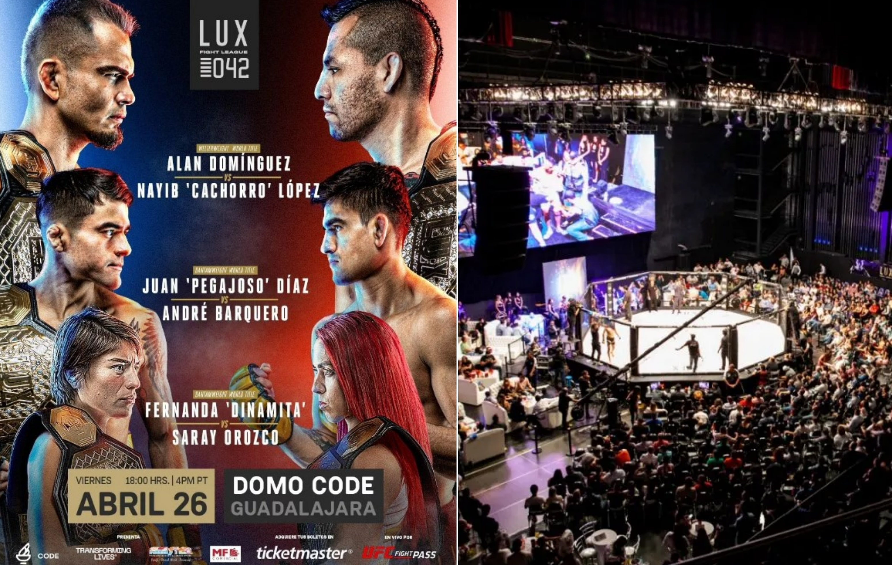 Así será la espectacular cartelera de LUX 042, desde Guadalajara, ¡y con tres peleas por el ...